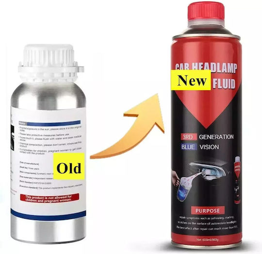 Headlight Restoration Liquid Easy Step-by-step Process Steam Activation ...