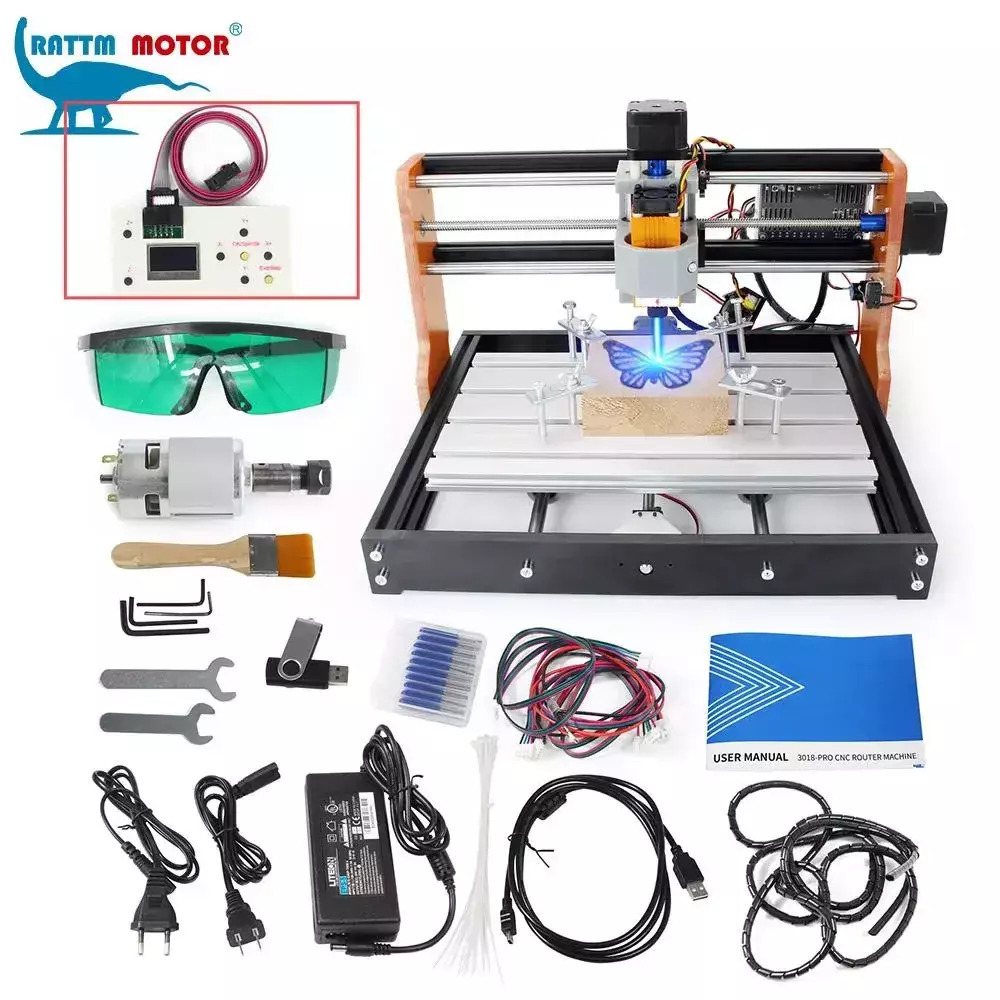 3018 Pro Cnc Router 3 Axis Control 2.8” Touchscreen Controller White ...