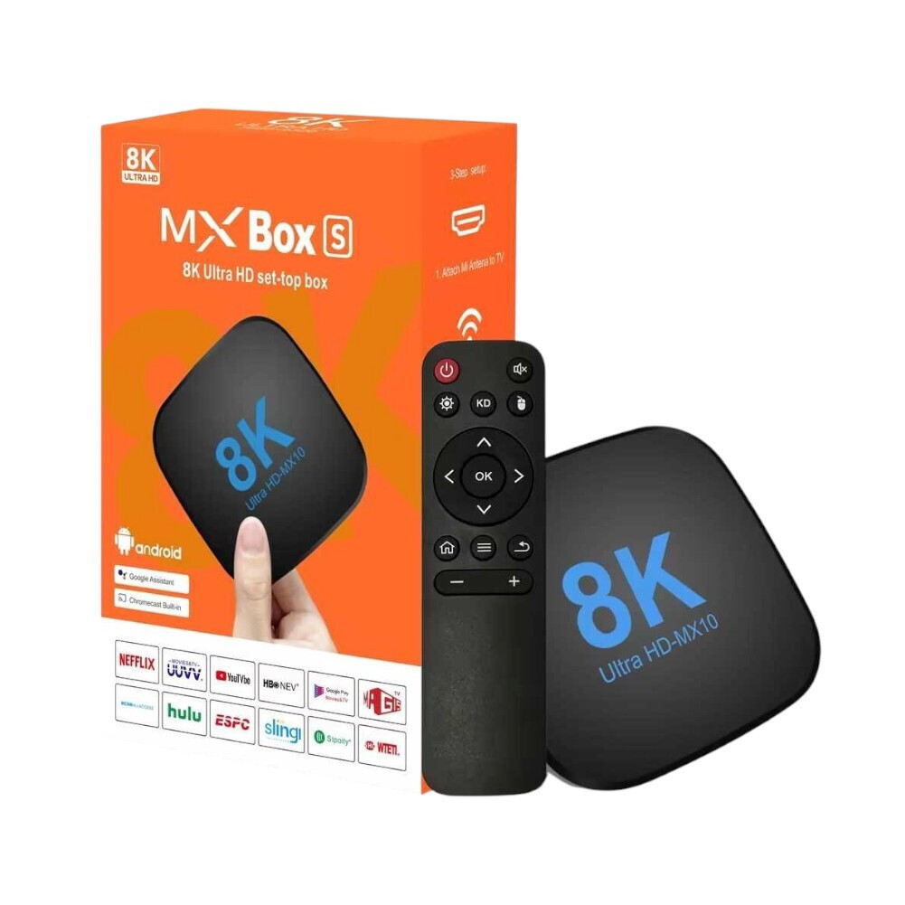TV Box MX10 8K 812266 4K UHD με WiFi USB 2.0 / USB 3.0 4GB RAM και 64GB Αποθηκευτικό Χώρο με ...