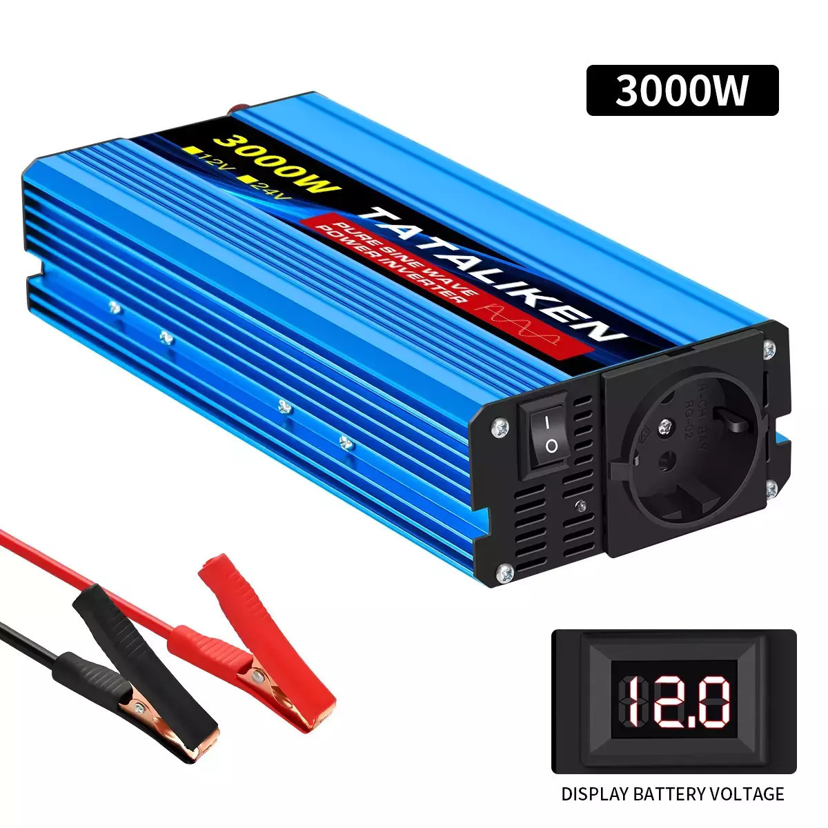 Pure Sine Wave Inverter 12v Dc To 220v Ac Multiple Power Options 3000w 12v | Skroutz.gr