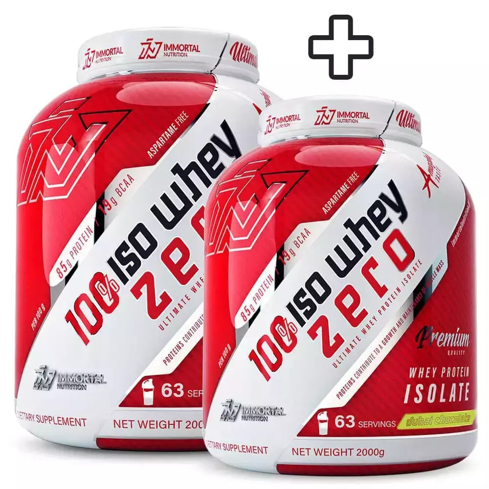 2x Immortal Iso Whey Zero 2kg 4000gr Dubai Chocolate | Skroutz.gr
