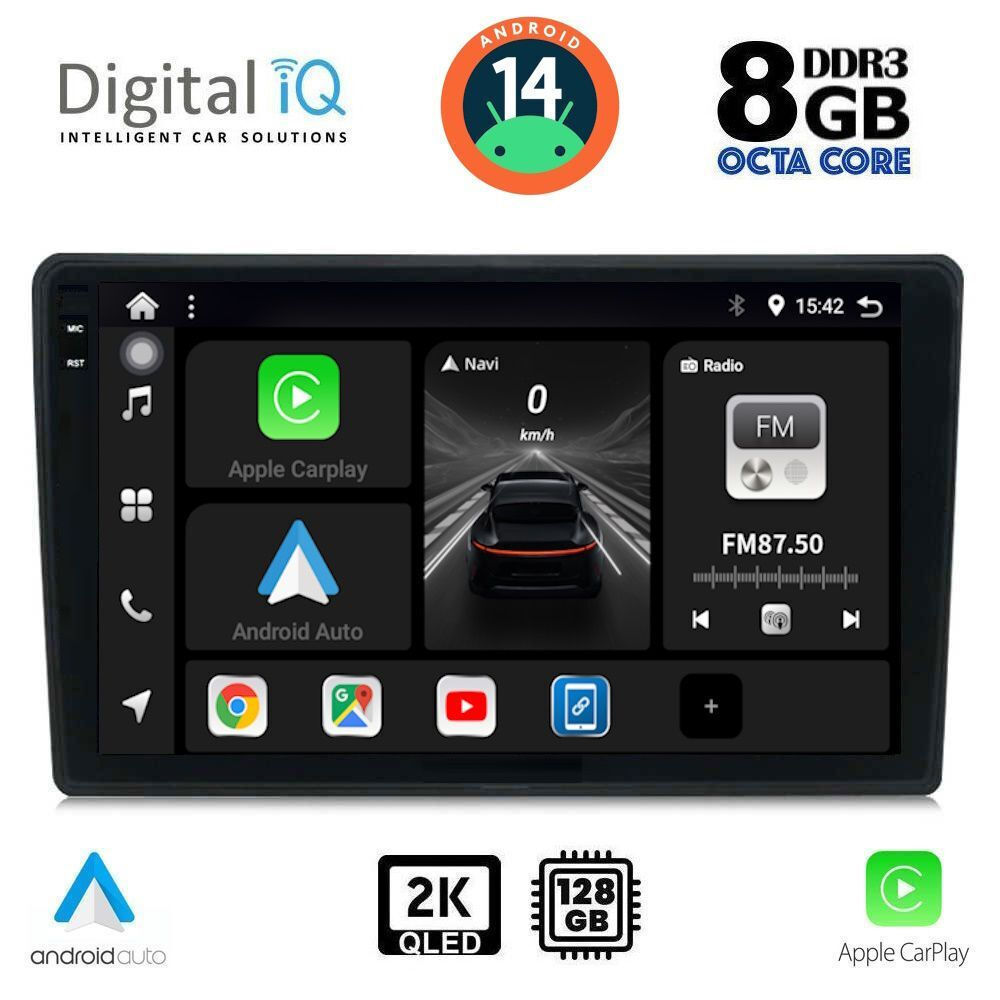Digital IQ Sistem Audio Auto pentru Mazda 2 2002-2007 (Bluetooth/USB/AUX/WiFi/GPS/Apple-Carplay ...