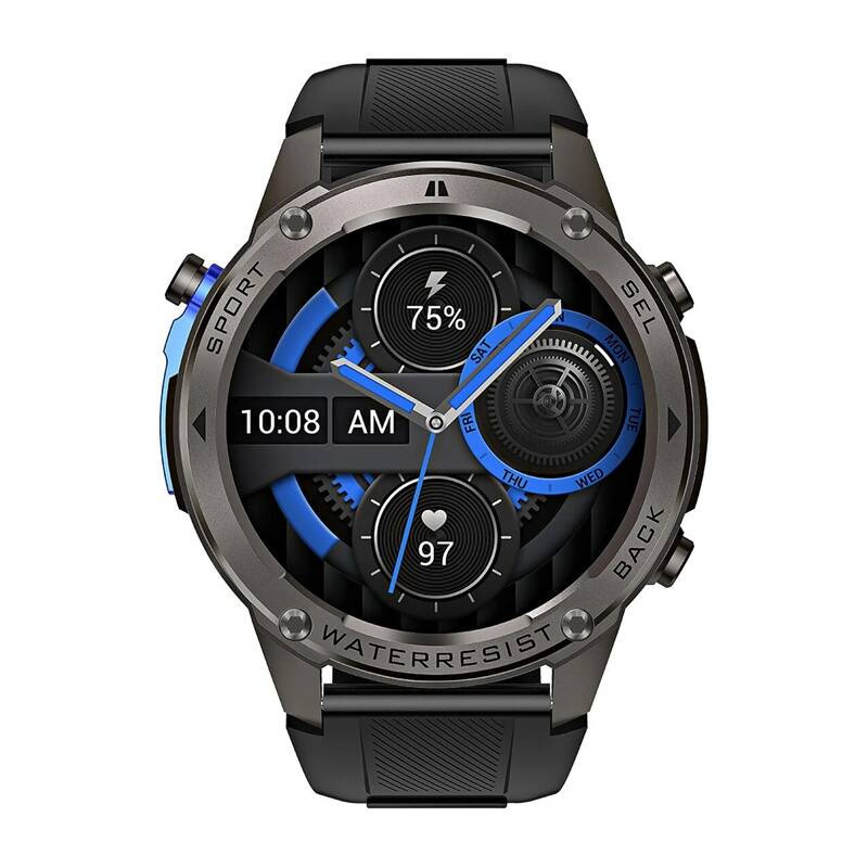 BlitzWolf BW-Voyager1 52mm Αδιάβροχο Smartwatch με Παλμογράφο (Μαύρο ...