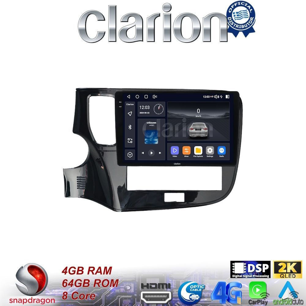 Clarion Ηχοσύστημα Αυτοκινήτου για Mitsubishi Outlander 2020 (Bluetooth ...