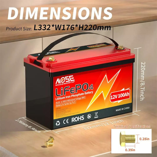 Lifepo4 Lithium Battery 12v 50ah Capacity Lightweight Design 12v 100ah ...