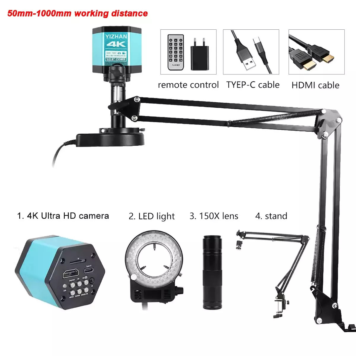 4k Ultra Hd Microscope 48mp Camera Multi-lens Options 4k Ultra A ...