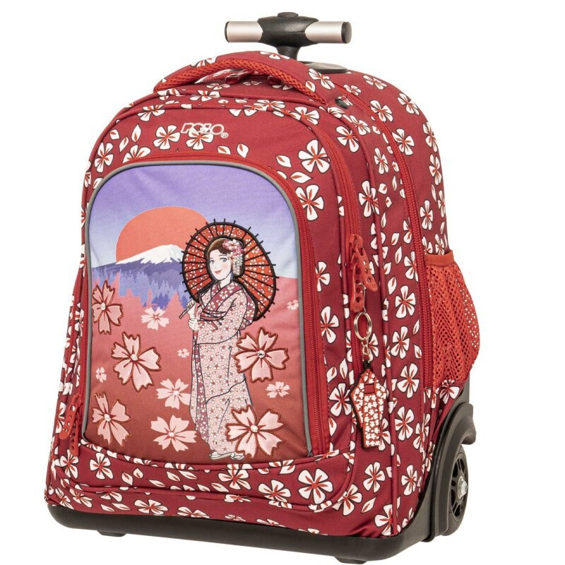 Polo Trolley Mover Σχολική Τσάντα Τρόλεϊ Δημοτικού Geisha με Θήκη για Παγούρι 30lt 9-01-073-8382 ...