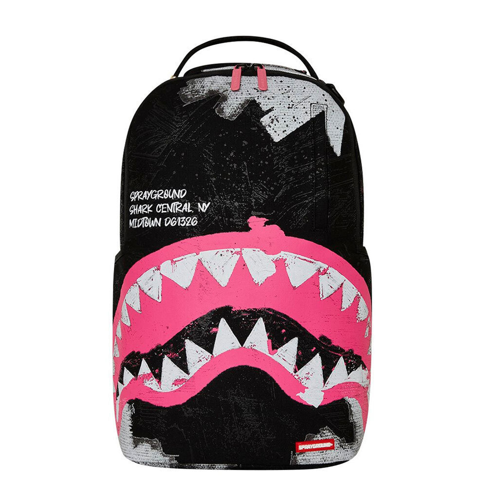 Sprayground Shark Ghiozdan Școlar de Spate Neagră cu Suport pentru ...