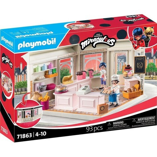 Playmobil Miraculous LadyBug Γαλλικό Ζαχαροπλαστείο για 4-10 ετών 71863 ...