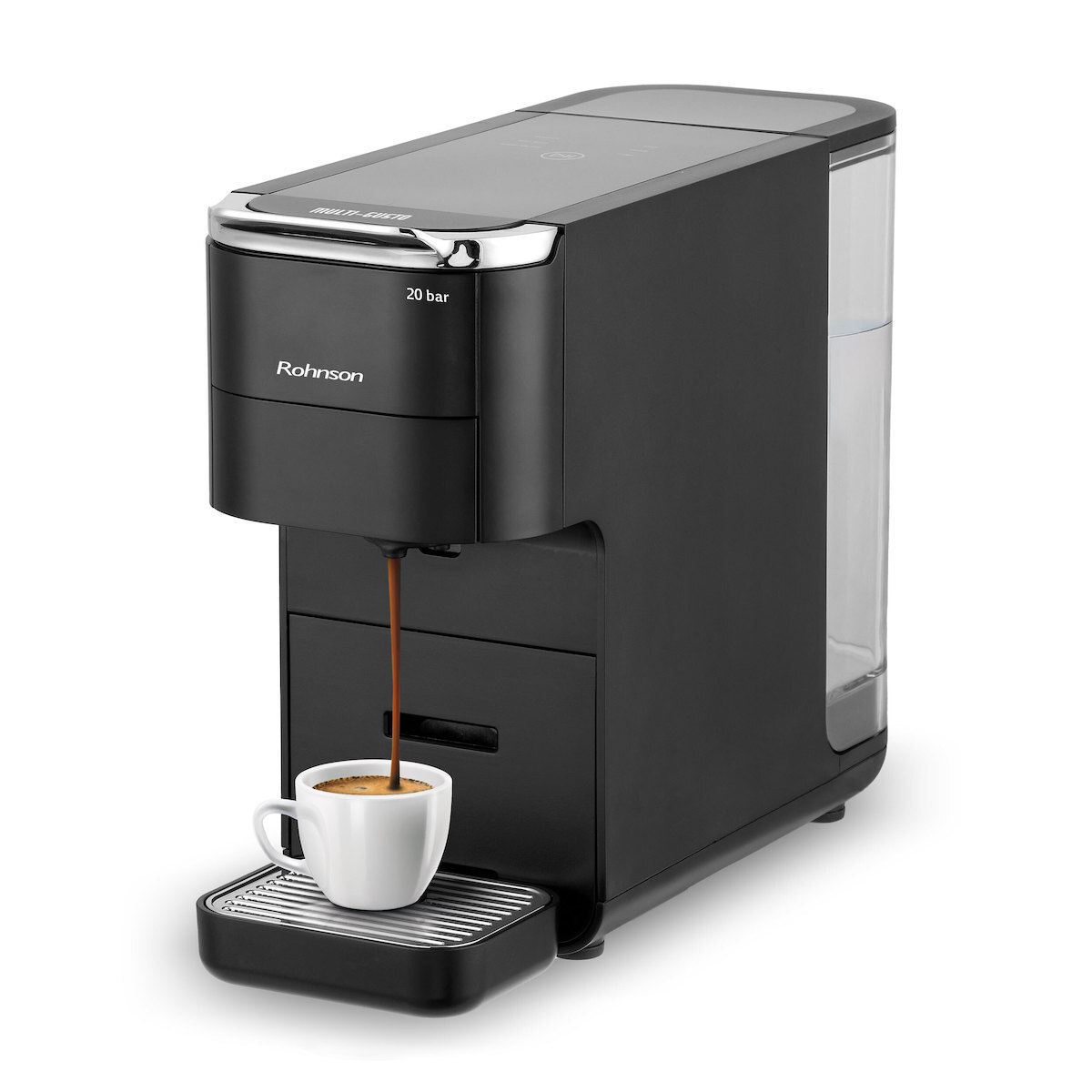 Rohnson Multicapsule 5 σε 1 Αυτόματη Μηχανή Espresso 1545W Πίεσης 20bar ...