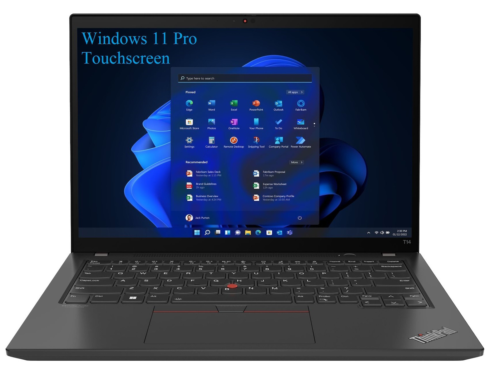 Lenovo ThinkPad T14 Gen 4 (AMD) 14" IPS FHD+ Touchscreen (Ryzen 7 Pro ...