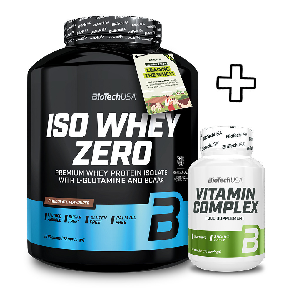 Biotech Usa Iso Whey Zero 1816g Căpșuni & Biotech Usa Vitamin Complex ...