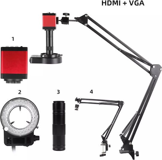 Digital Microscope 150x Magnification Hdmi Vga Output Hdmi Vga Set ...