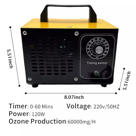 Generator de Ozon Producție Ozon 60g/h Viteză Ventilator Reglabilă ...