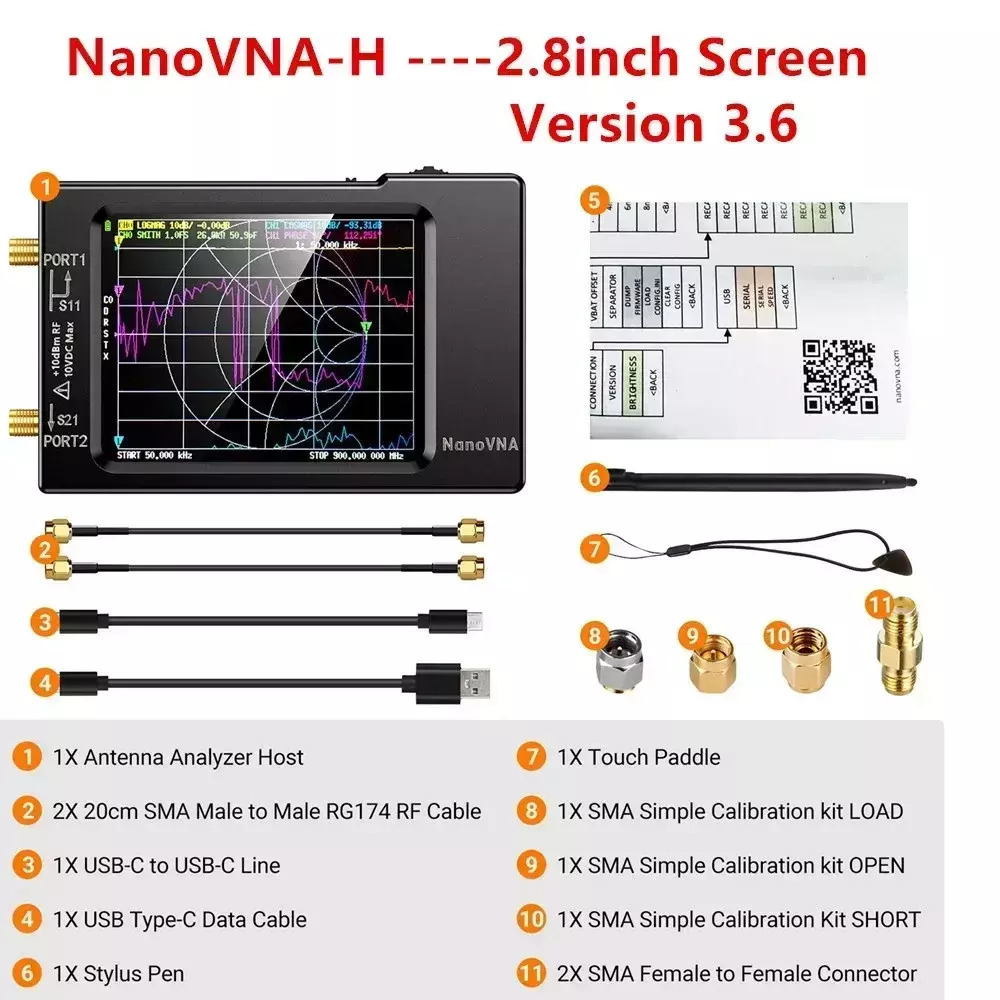 Vector Network Analyzer Handheld Design 10k-1.5ghz Frequency Range 2.8 ...