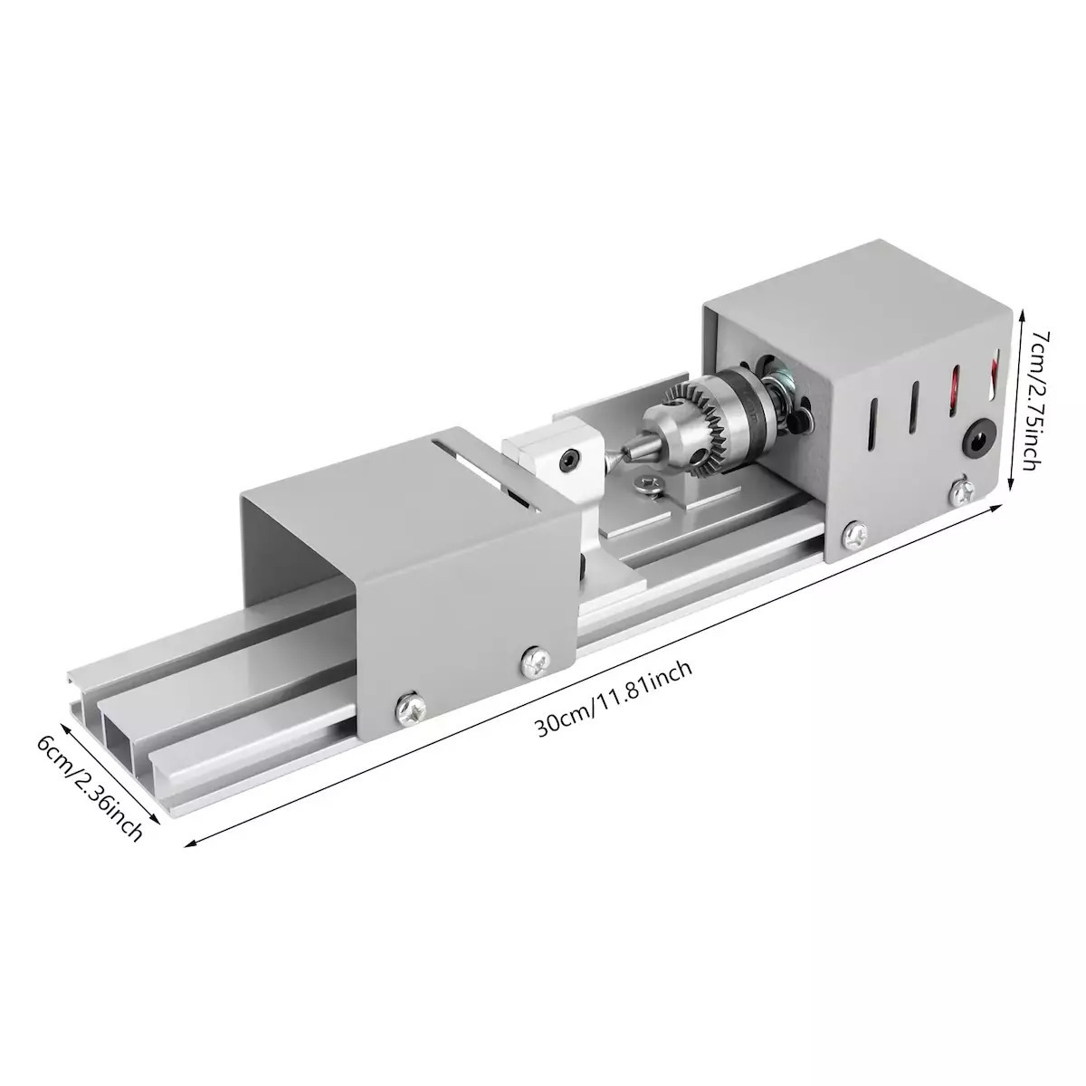 Wood Lathe Machine 4000-9000 Rpm 7-speed Adjustable Silver | Skroutz Cyprus