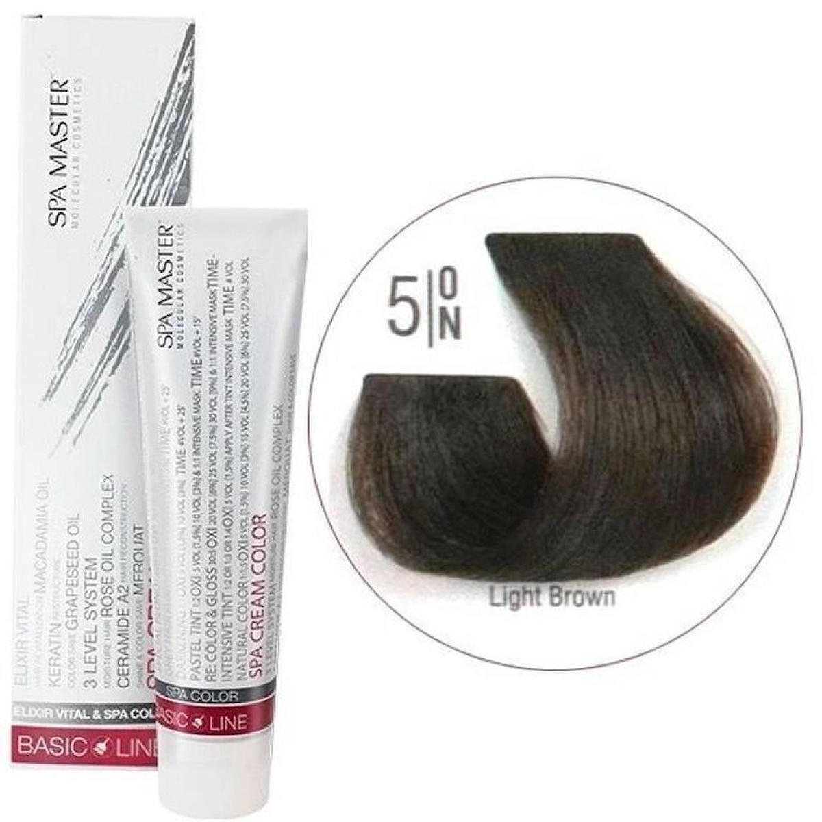 Spa Master Spa Cream Color Βαφή Μαλλιών 5.0 Light Brown 100ml | Skroutz ...