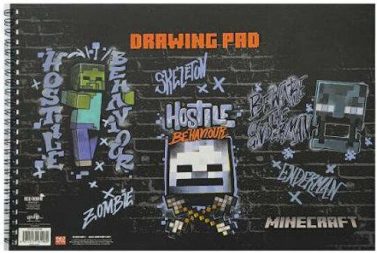Μπλοκ Ζωγραφικής 2 Σχέδια Α4 30φ Minecraft 21x29.7cm 2 Σχέδια Graffiti ...
