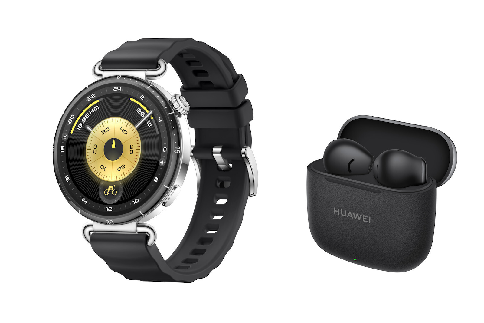 Huawei Watch GT 6 Stainless Steel 41mm Αδιάβροχο με Παλμογράφο (Black + Huawei Freebuds SE 3 ...