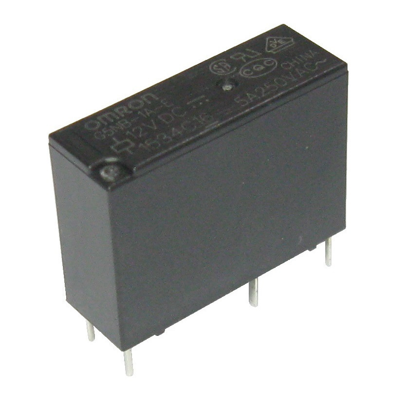 Omron Ρελέ 5A 1τμχ Πλακέτας Μινιατούρα, με Πηνίο 12VDC, Επαφή SPST 5A ...