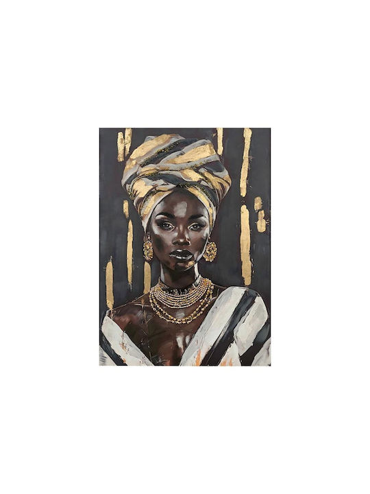 Πινακας Καμβα Fylliana "african Lady 37268" Μαυρο-γκρι-λευκο 70x3x100εκ ...