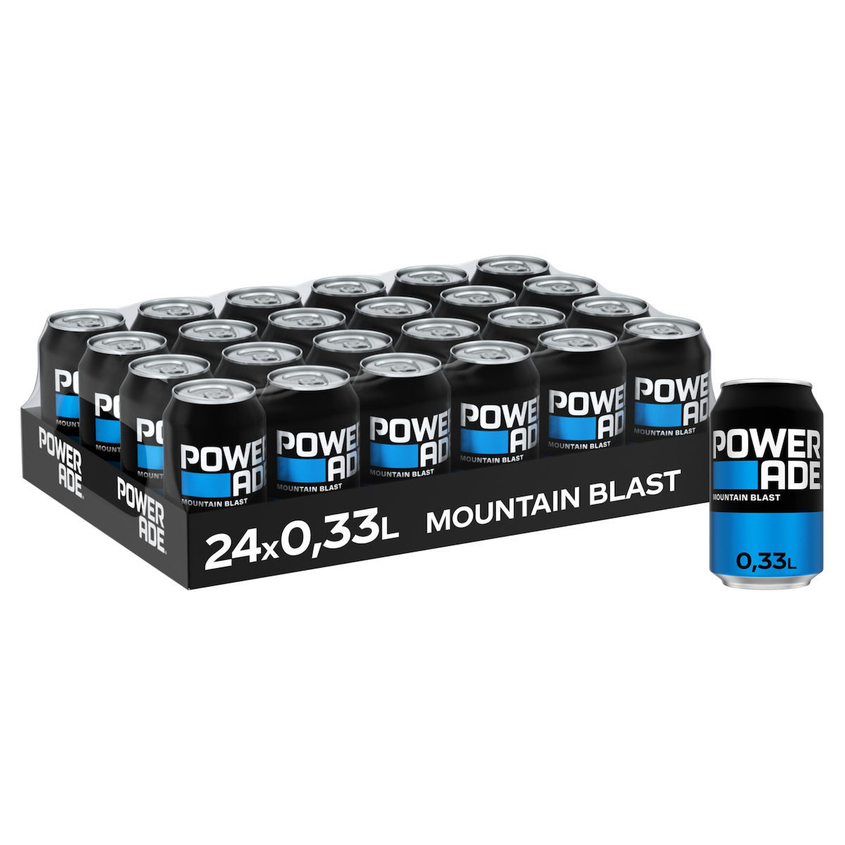 Powerade Sports Energy Drink Mountain Blast με Ανθρακικό 24x330ml ...