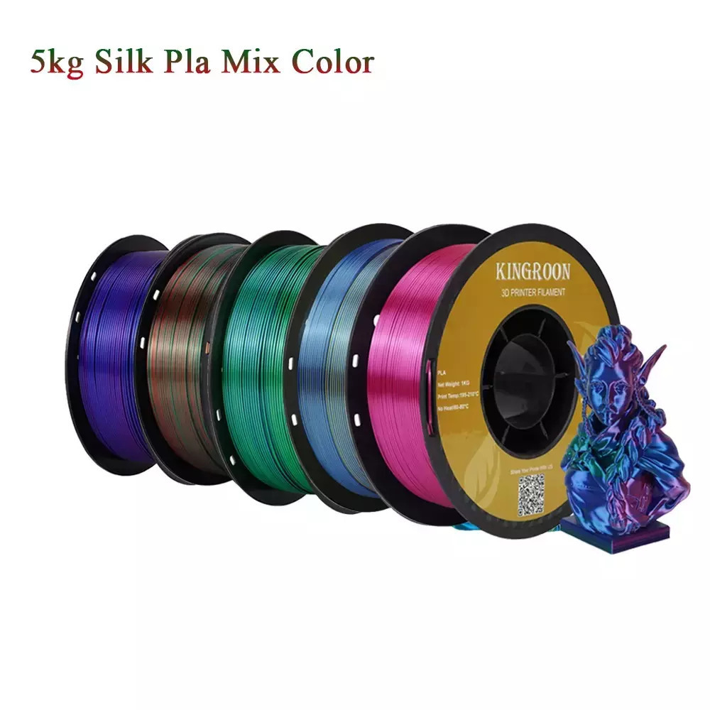 3d Printer Filament Silk Pla Versatile Compatibility 5kg Silk Mix Color ...