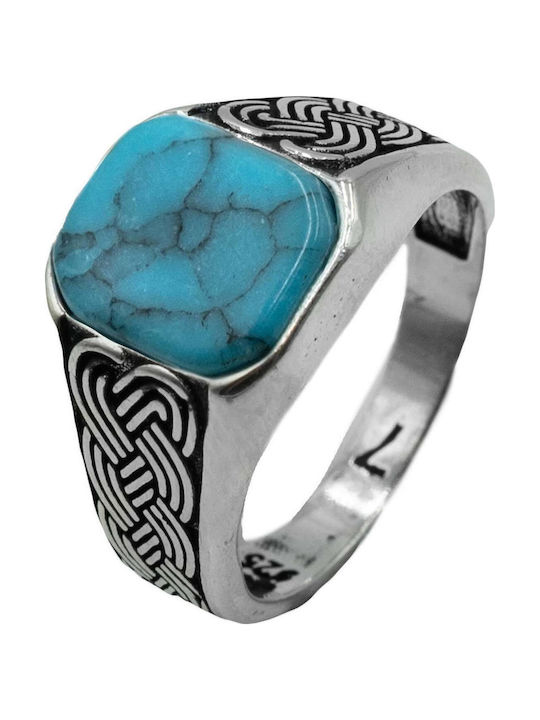 Poco Loco Ανδρικό Δαχτυλίδι με Πέτρες από Ασήμι ITR15 | Skroutz.gr