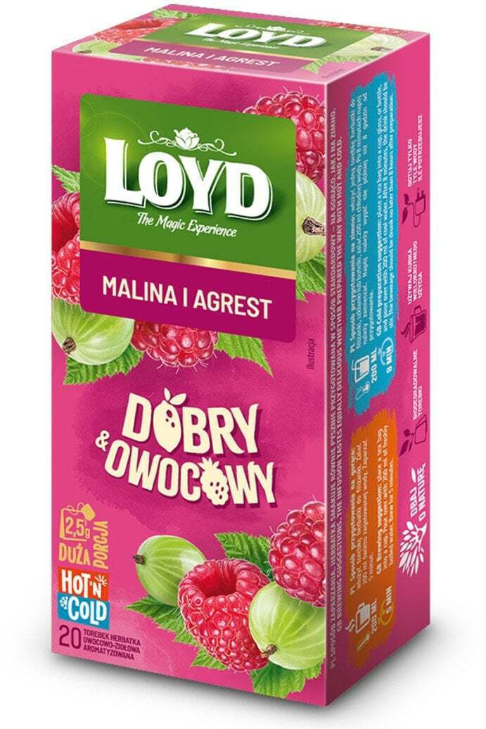 Loyd Tea Hot Cold Raspberry & Gooseberry 20x2.5g | Skroutz.gr