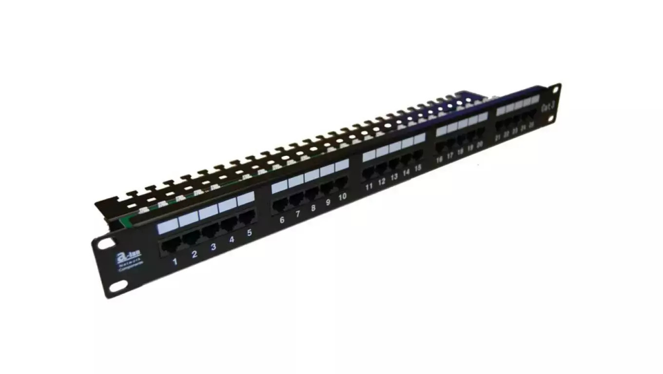 A-LAN Patch Panel für Rack 1U 25 Ports Schwarz PK012 | Skroutz Germany