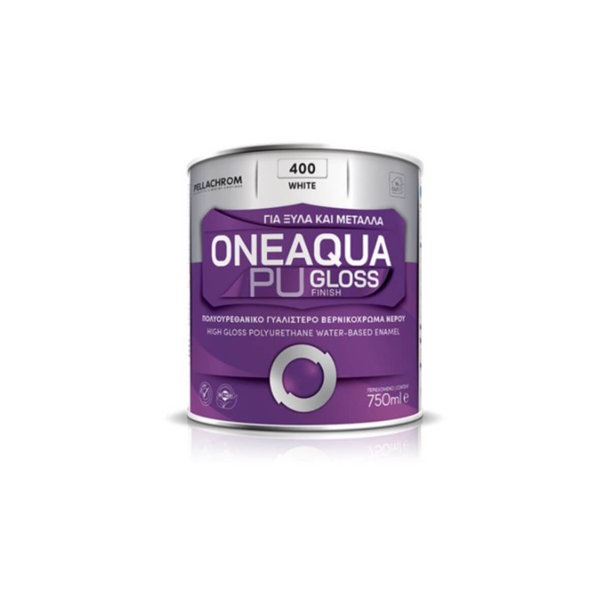 Pellachrom Oneaqua Pu Gloss Πολυουρεθάνης Νερού Ριπολίνη Νερού Γκρι ...