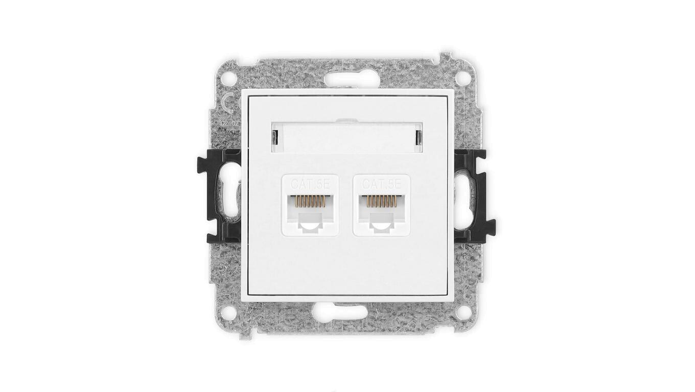 Icon Dual Computer Socket Mechanism 2xrj45 Cat 5e 8-pin White Igk-2 ...
