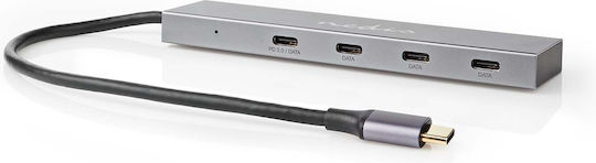 Nedis USB 3.2 10 Port Hub with USB-C Connection & Charging Port Gray ...