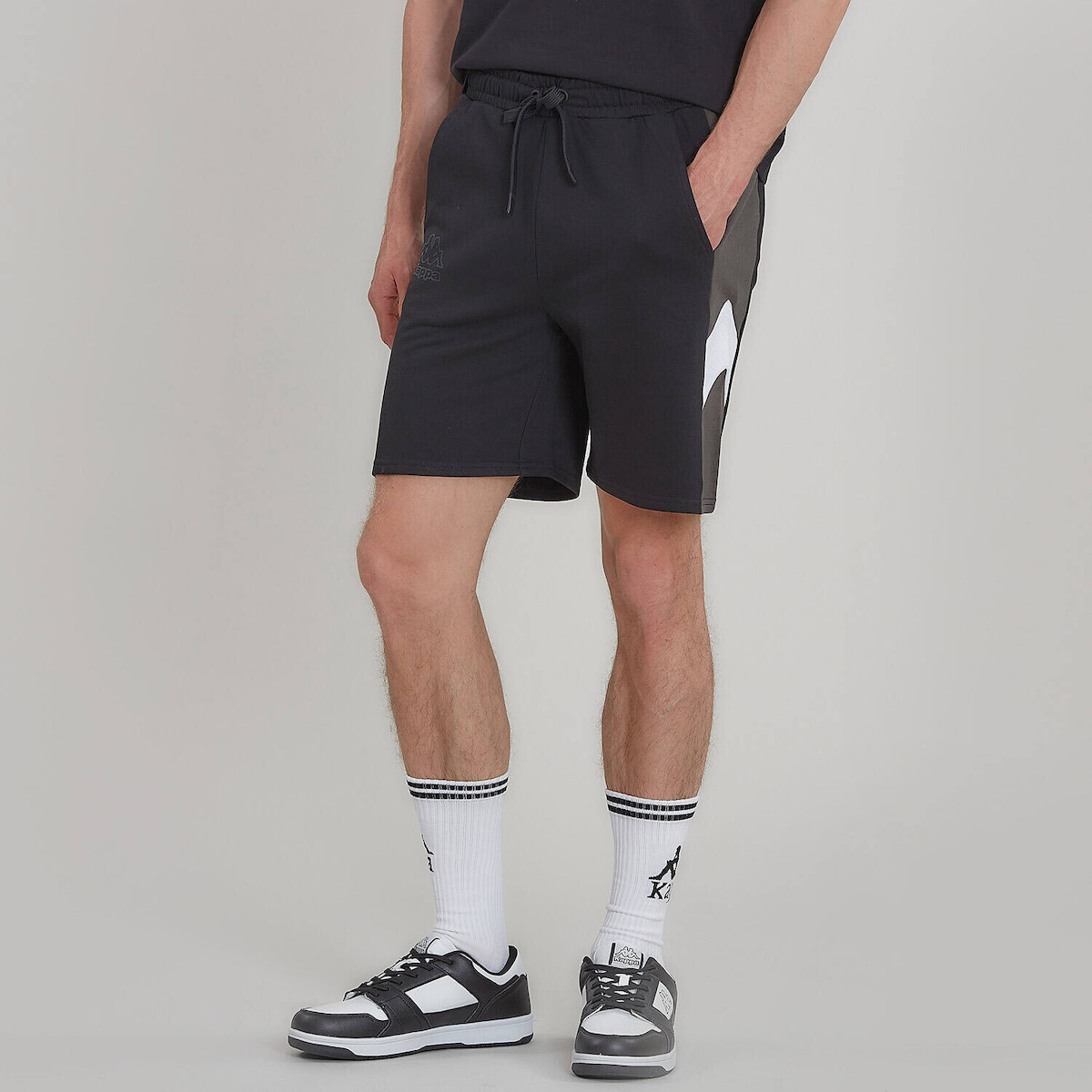 Kappa Logo Gnaco Αθλητική Ανδρική Βερμούδα Μαυρο 0856540002-ΜΑΥΡΟ ...