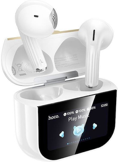 Hoco EW89 Earbud Bluetooth Handsfree Ακουστικά με Θήκη Φόρτισης Λευκά ...