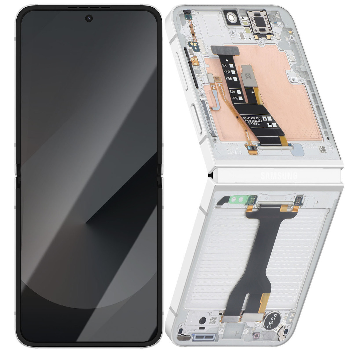 Samsung Complete Amoled Inner Screen Galaxy Z Flip 6 Service Pack White ...