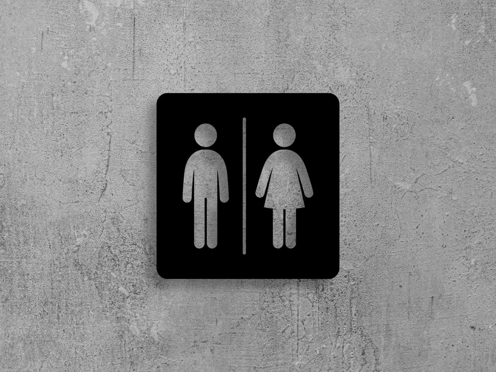 Τετράγωνες Πινακίδες Wc Classic Μεταλλο-μαυρο-χρωμα Wc-ανδρών-γυναικών ...